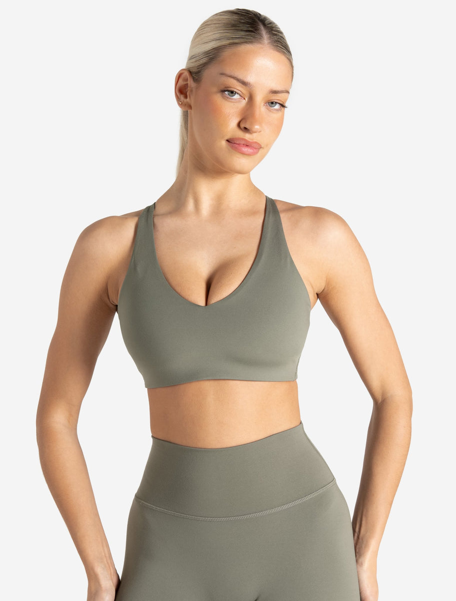 Allure Adjustable Sports Bra | Dusky Sage | Pursue Fitness