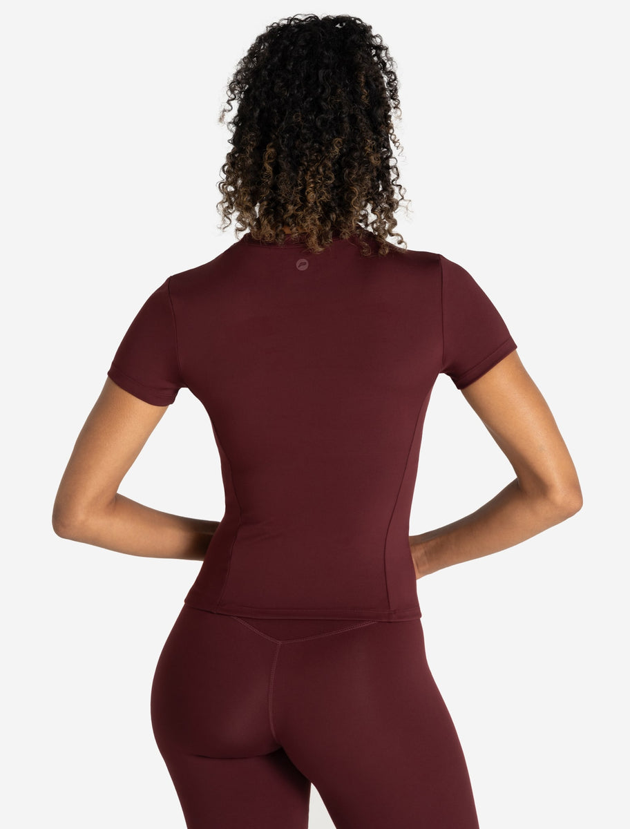 Allure T-Shirt | Dark Burgundy | Pursue Fitness