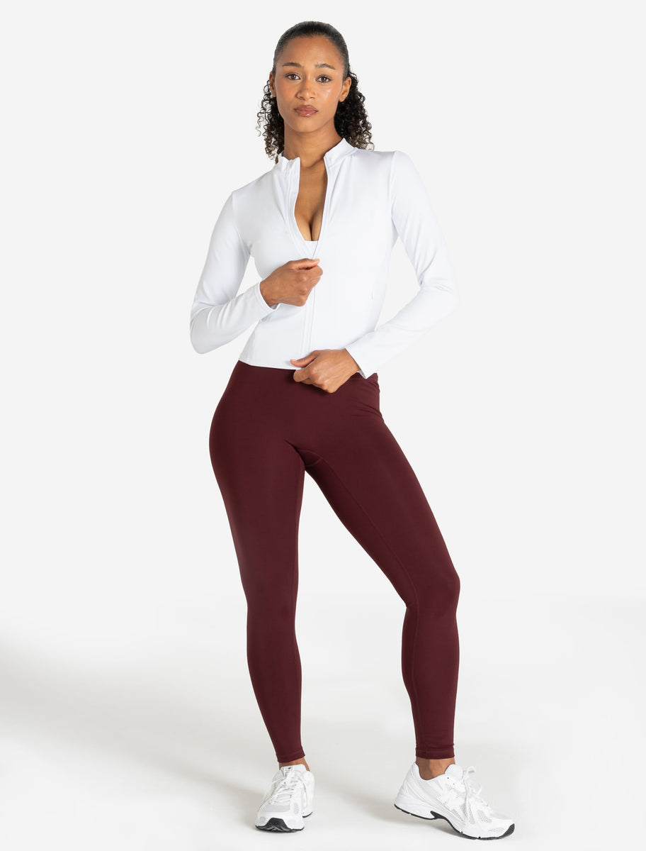 Allure Zip Jacket | White | Pursue Fitness