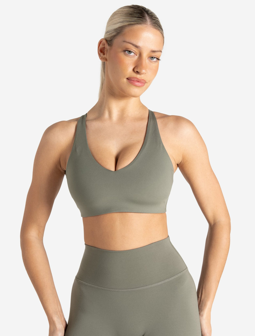 Allure Adjustable Sports Bra | Dusky Sage | Pursue Fitness