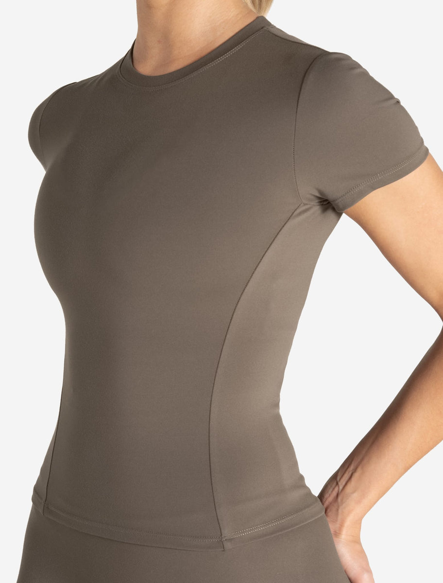 Allure T-Shirt | Taupe | Pursue Fitness