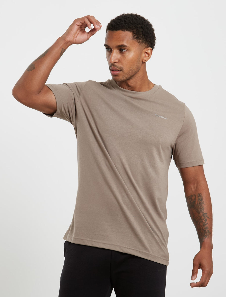 Core Relaxed Fit T-Shirt | Taupe | Pursue Fitness