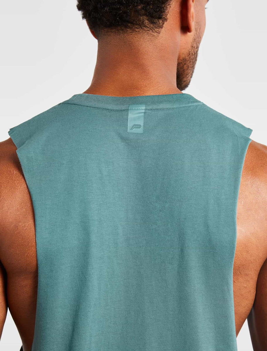 Icon Drop Arm Tank | Teal | Pursue Fitness