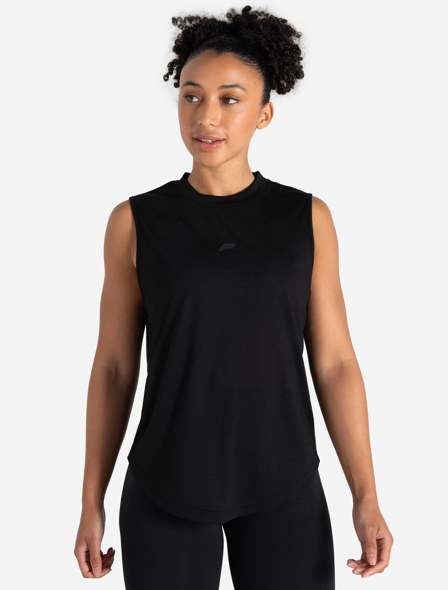 Lightweight Oversized Gym Tank | Black | Pursue Fitness