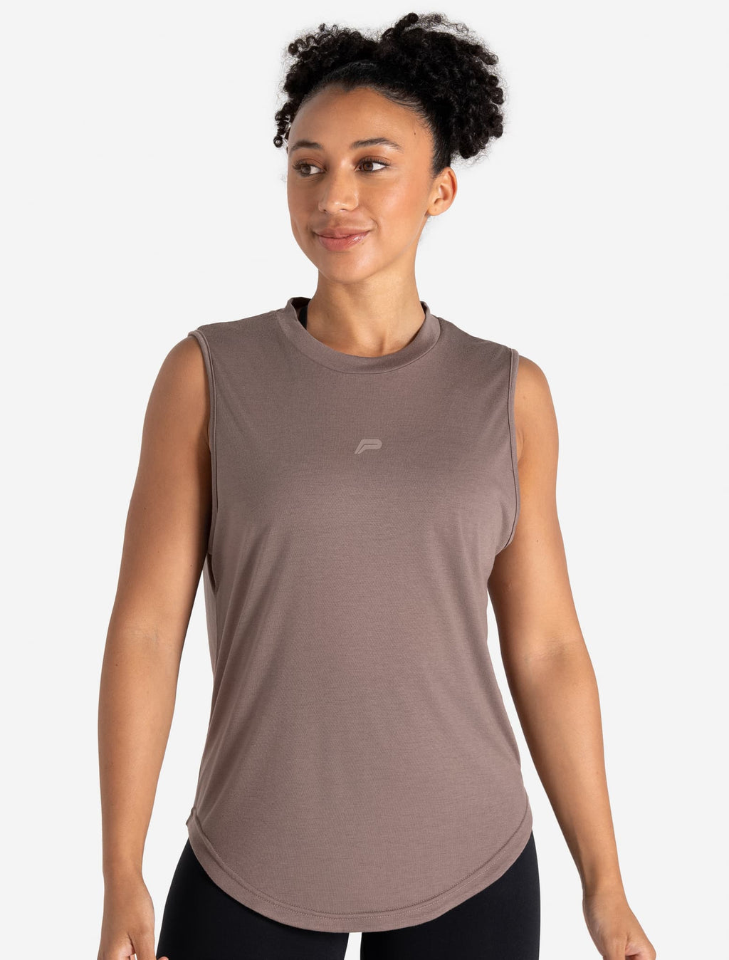 Lightweight Oversized Gym Tank | Neutral Brown | Pursue Fitness