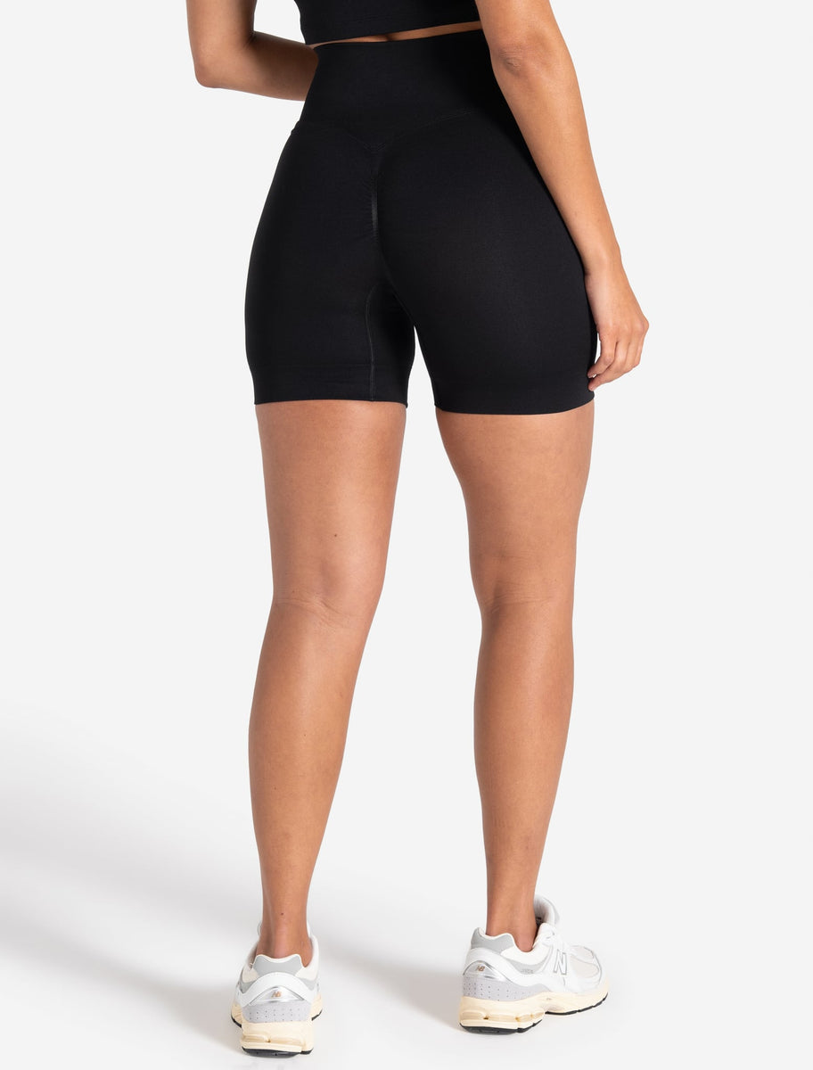 Sculpt Seamless Wrap Over Shorts | Black | Pursue Fitness