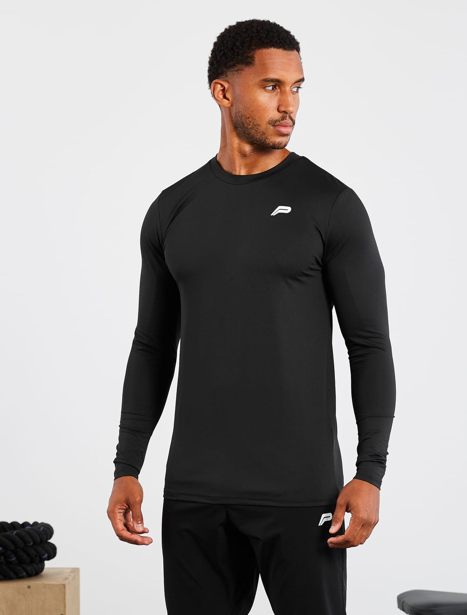 Training Long Sleeve T-Shirt | Black | Pursue Fitness