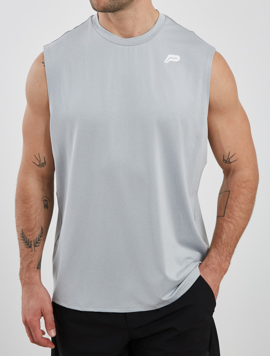 Training Oversized Tank | Light Grey | Pursue Fitness