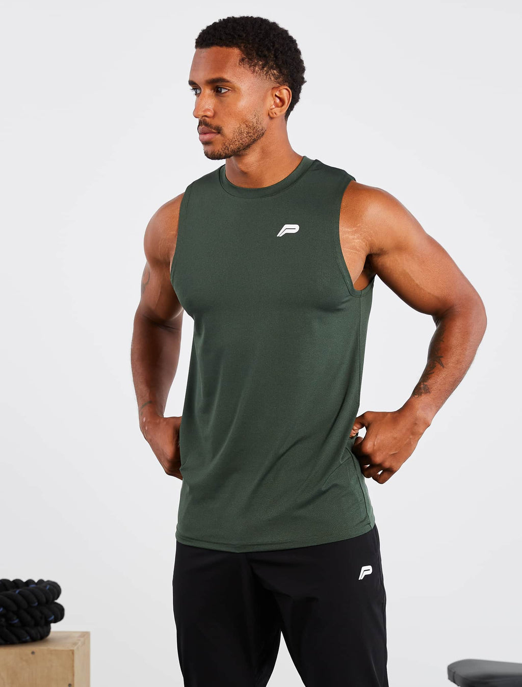 Training Tank | Dark Green | Pursue Fitness
